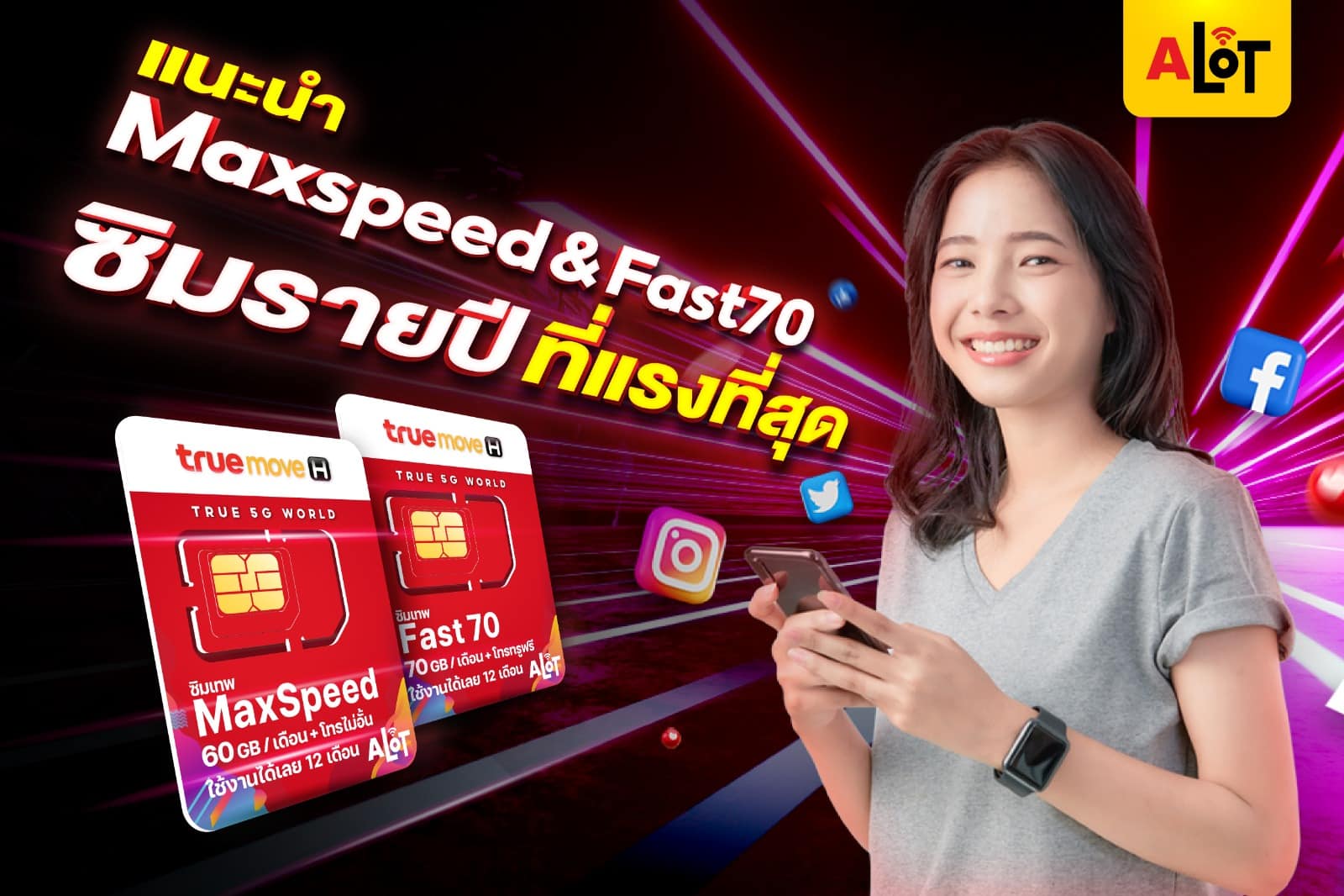 แนะนำซิม Maxspeed & Fast 70 ซิมรายปีที่แรงที่สุด - A Lot Tech